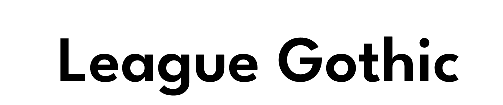 League Gothic font Full Family Free [Download Now]