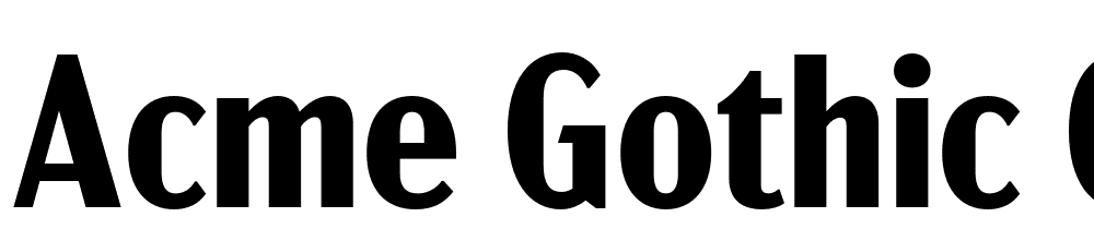 Acme Gothic Comp font Full Family Free [Download Now]