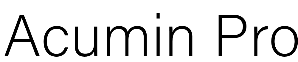 Acumin Pro font Full Family Free [Download Now]
