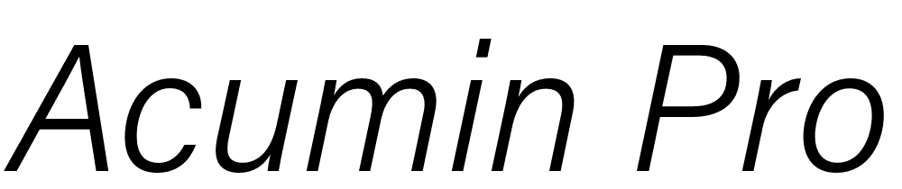 Acumin Pro font Full Family Free [Download Now]