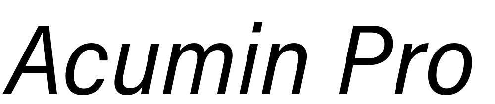 Acumin Pro font Full Family Free [Download Now]