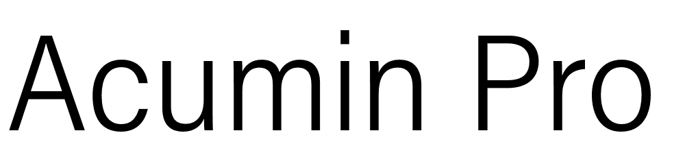 Acumin Pro font Full Family Free [Download Now]
