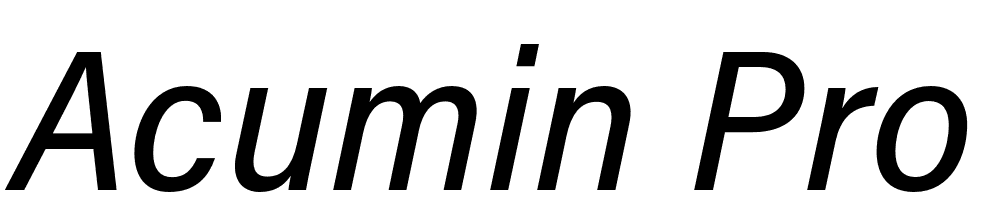 Acumin Pro font Full Family Free [Download Now]