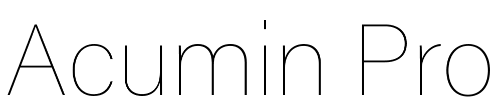 Acumin Pro font Full Family Free [Download Now]
