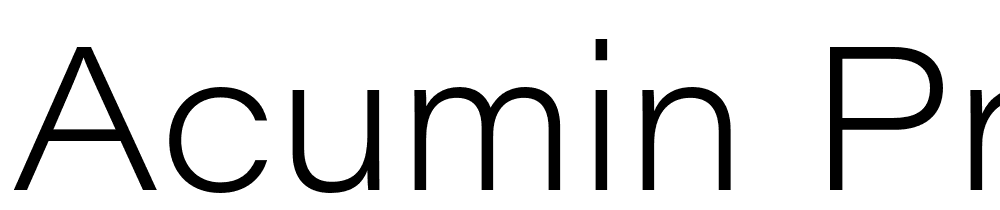 Acumin Pro font Full Family Free [Download Now]