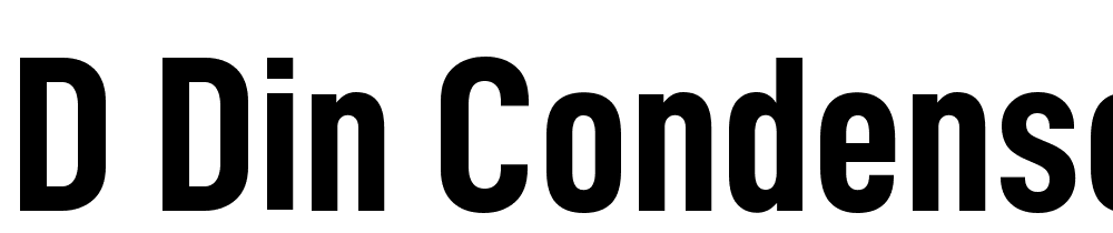 D-DIN-Condensed-Bold font Full Family Free [Download Now]