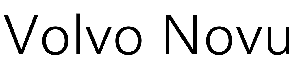 Volvo Novum font Full Family Free [Download Now]
