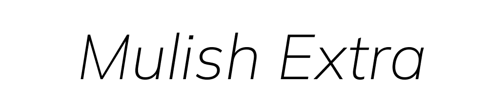 Mulish Extra font Full Family Free [Download Now]