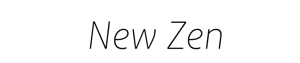 New Zen font Full Family Free [Download Now]