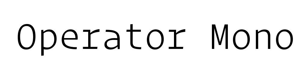 Operator Mono font Full Family Free [Download Now]