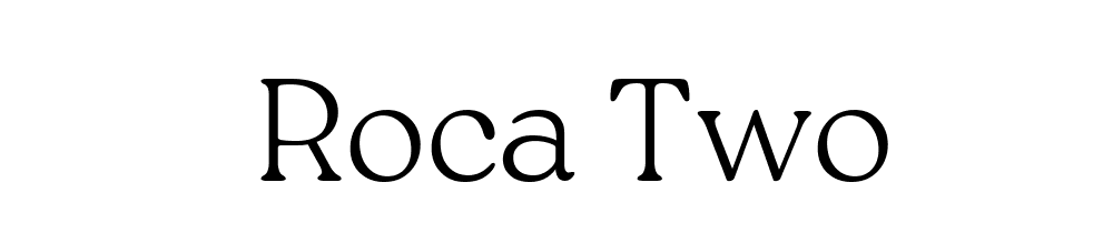 Roca Two font Full Family Free [Download Now]