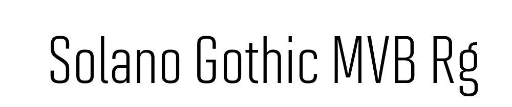 Solano Gothic MVB Rg font Full Family Free [Download Now]